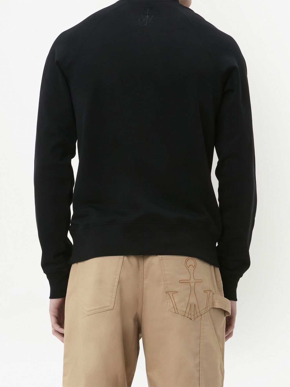 Jw Anderson Pol Anglada Print Half-Zip Sweatshirt - Black