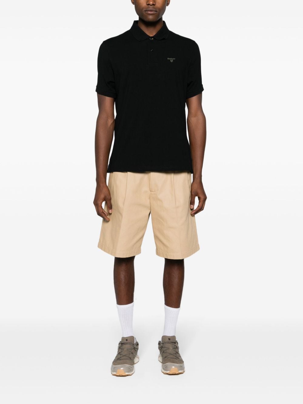 BARBOUR logo-embroidered cotton polo shirt
