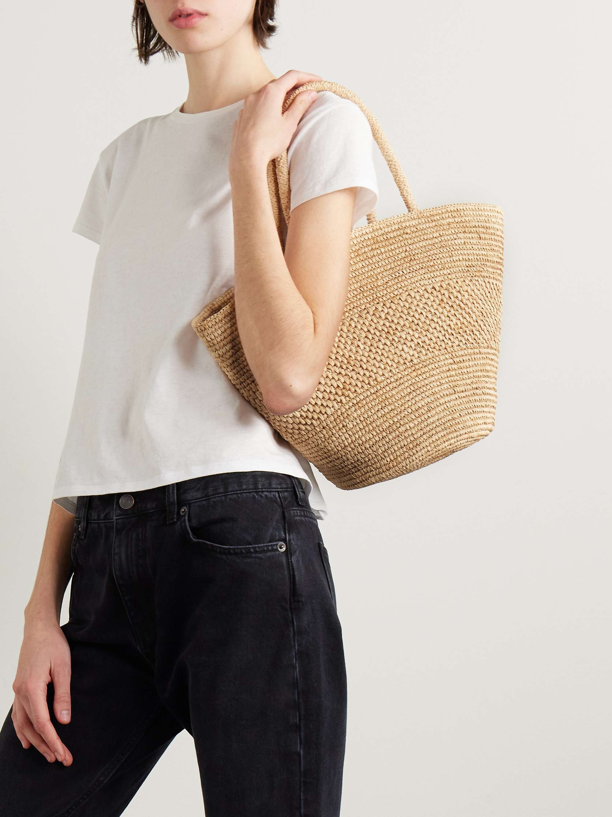 The Row Emilie Raffia Tote - Brown | Editorialist