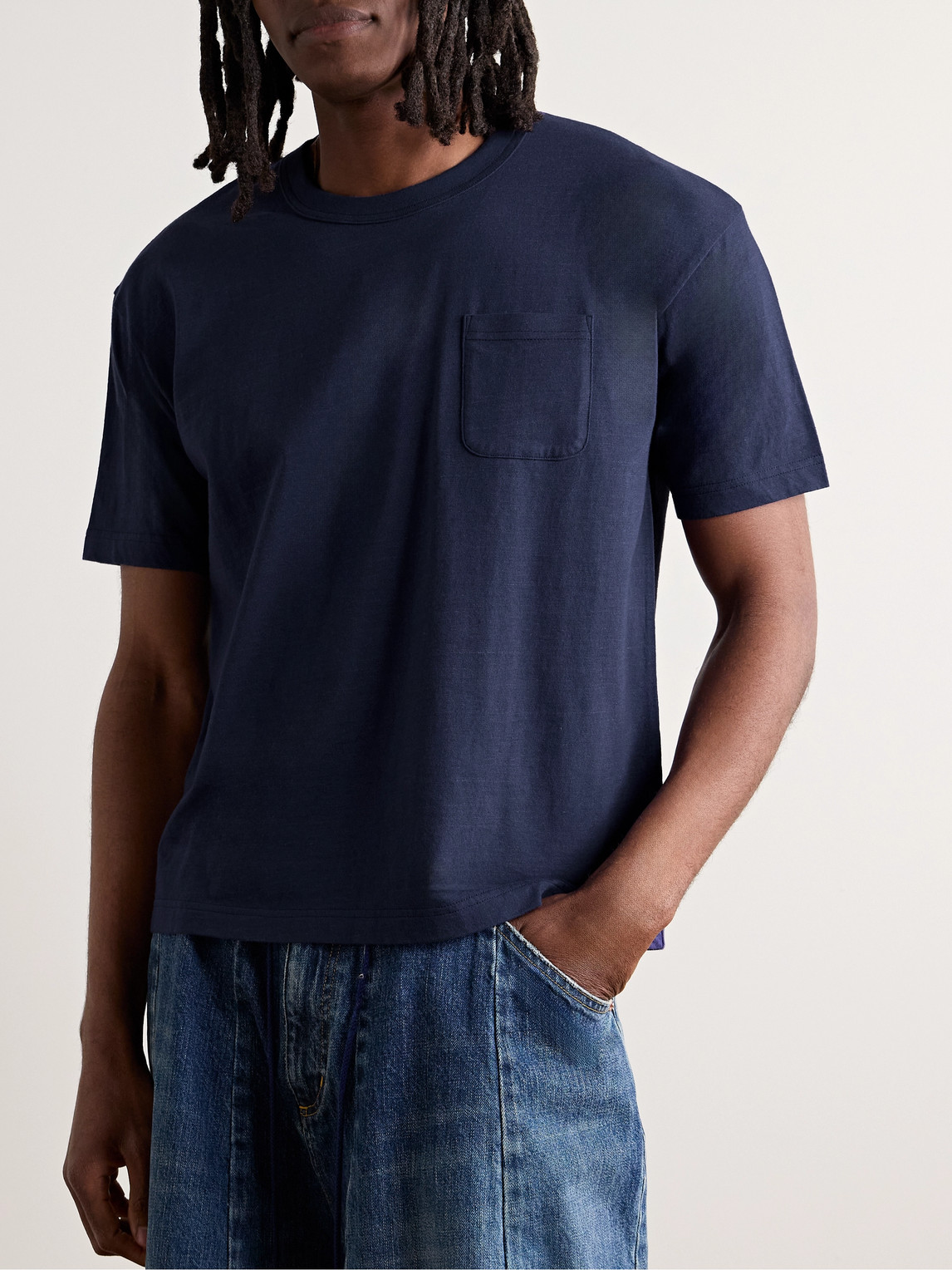 Visvim Sublig Jumbo Three-Pack Cotton-Blend Jersey T-Shirts In 