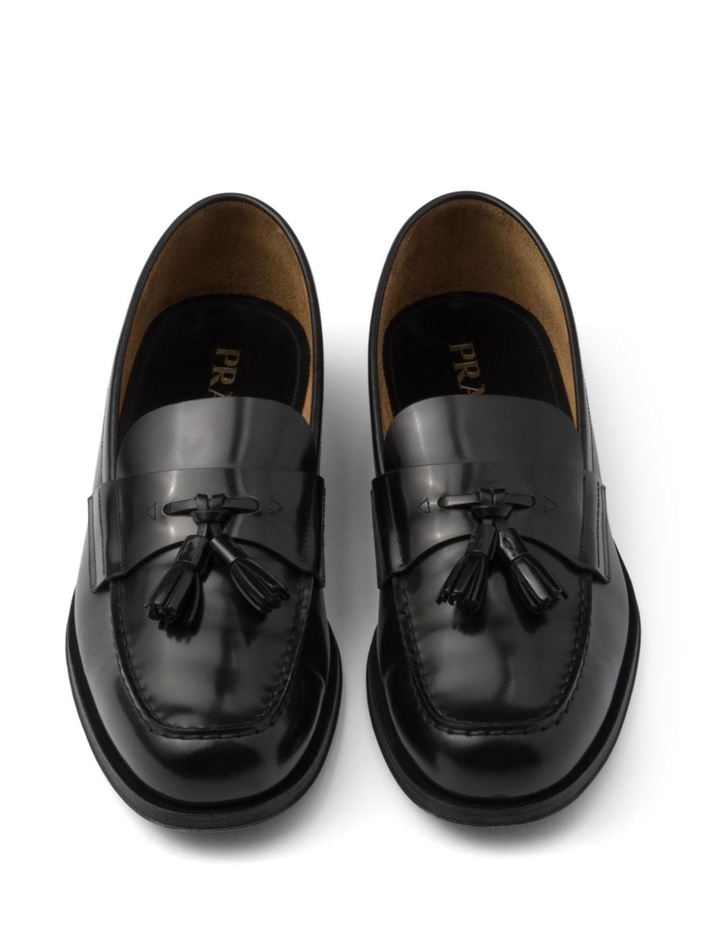 Prada Mens Tassled Loafers Prada Men Tassel Loafers Size US 8.5 UK7.5 Burgundy Red  main image 4