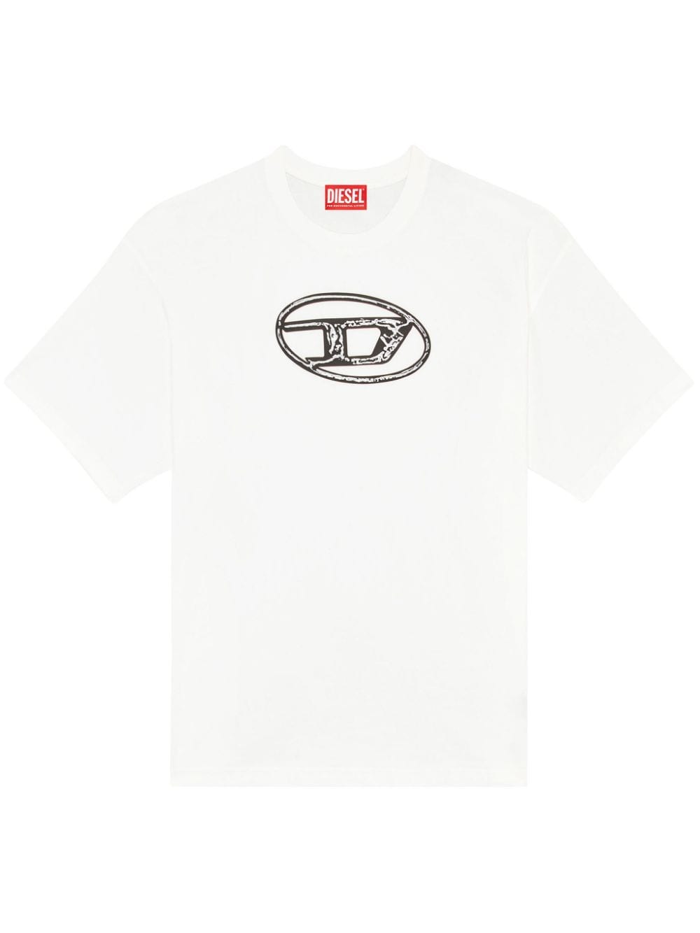 Buy DIESEL® T-boxt-q22 Cotton T-shirt - White At 38% Off