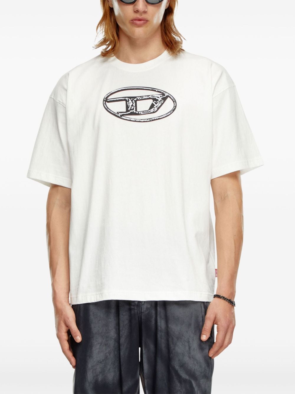 DIESEL® T-boxt-q22 Cotton T-shirt - White | Editorialist