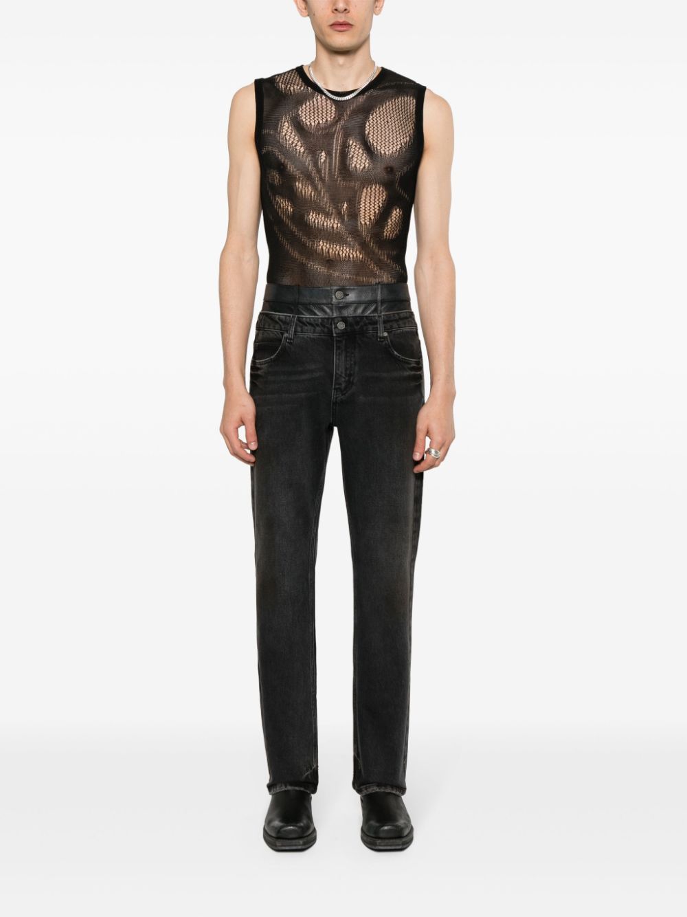 GUESS GUESS USA High-Rise Straight-Leg Jeans