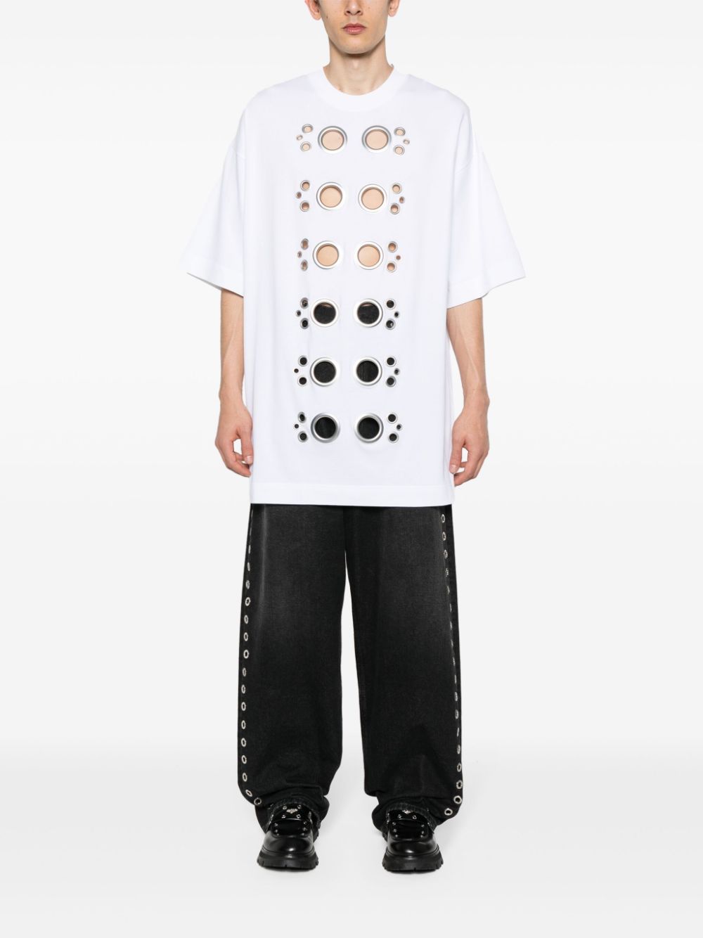 GIVENCHY eyelet-embellished t-shirt