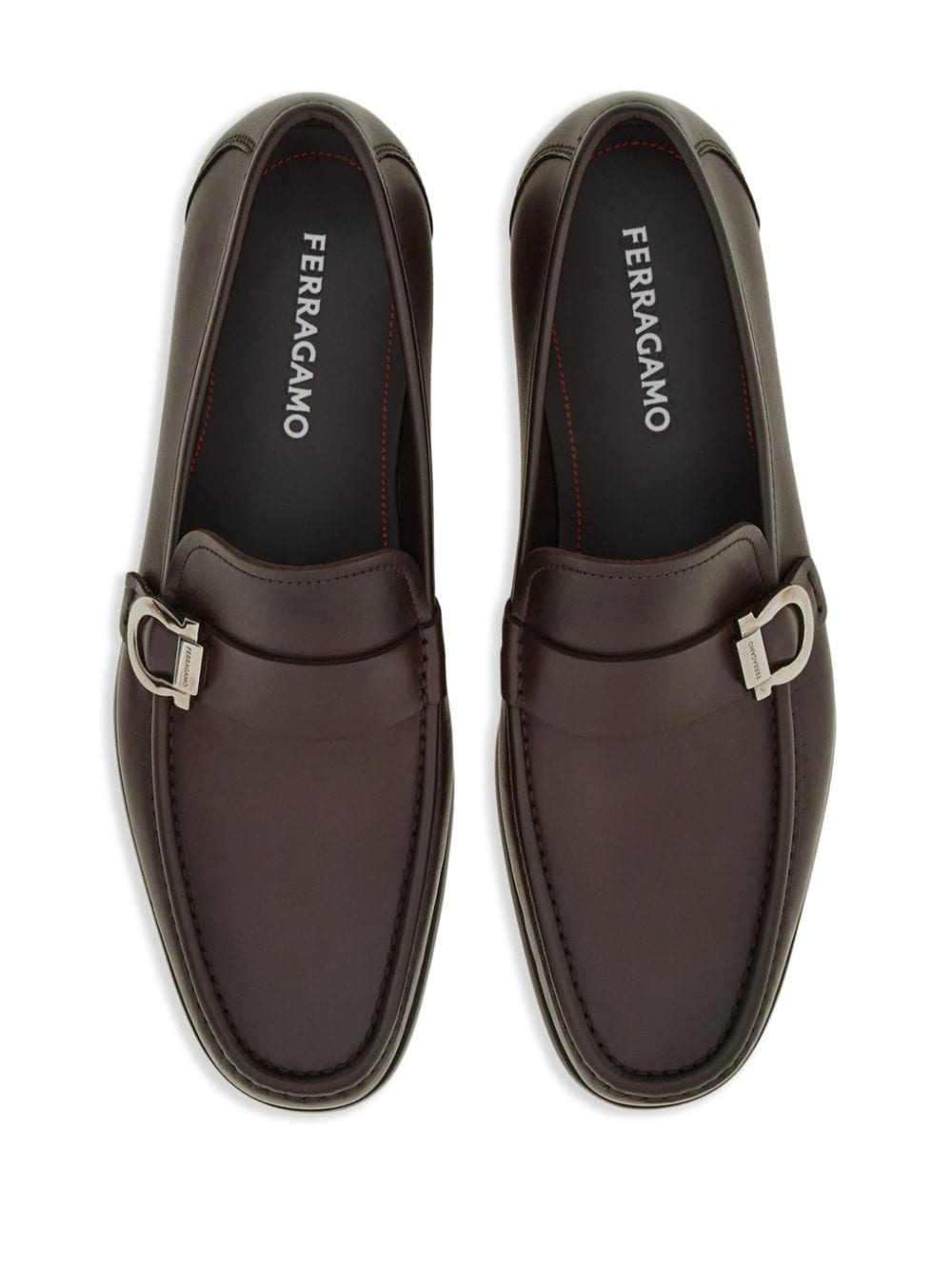 Ferragamo Gancini Loafers - Brown | Editorialist display picture 1
