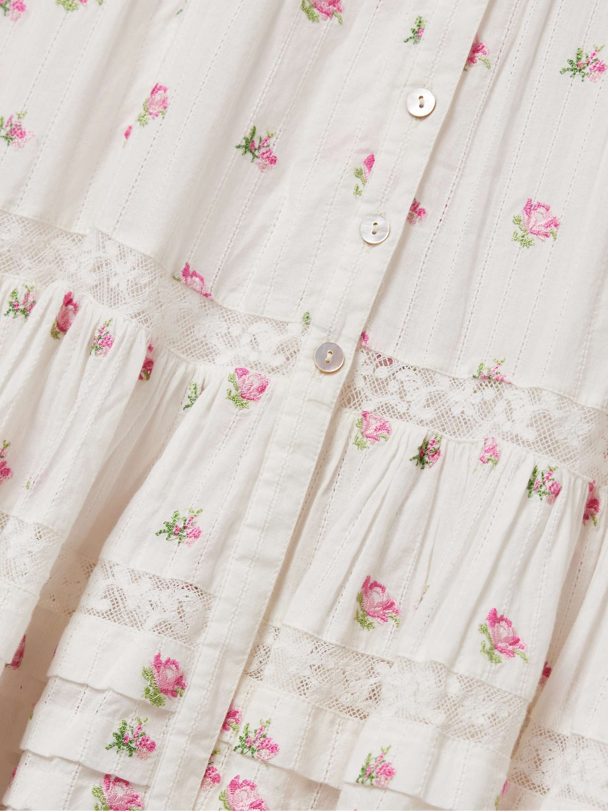 avin cotton embroidered midi dress SEA Edwina floral lace-trimmed embroidered cotton midi dress