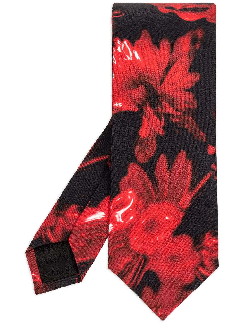 Alexander Mcqueen Wax Flower Tie - Red | Editorialist