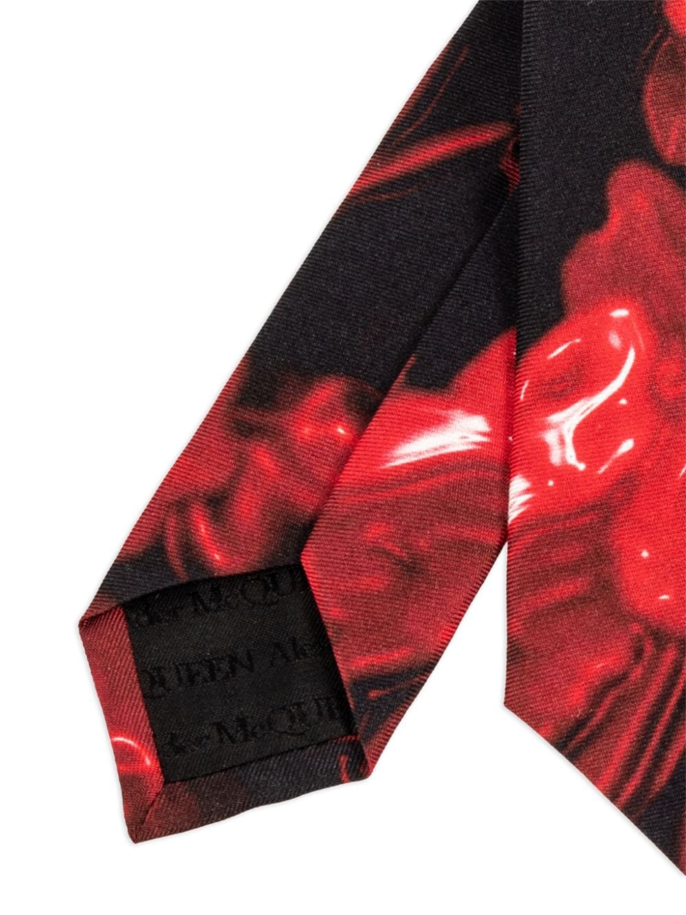 Alexander Mcqueen Wax Flower Tie - Red | Editorialist