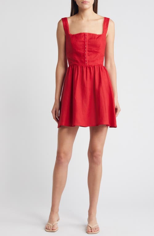 reformation red linen dress Fraise | Lipstick.Size Reformation Katarin Linen Dress |