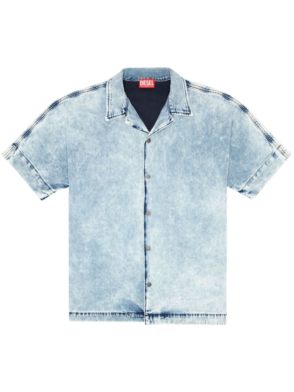 Diesel® D-Nabil-S Short-Sleeved Denim Shirt In Blue - 50% Off
