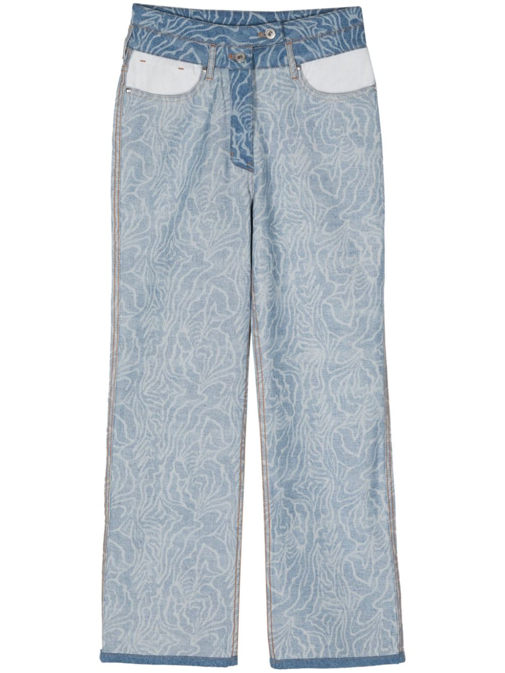 MARINE SERRE Marine Serre Moon-Print Panelled Jacket