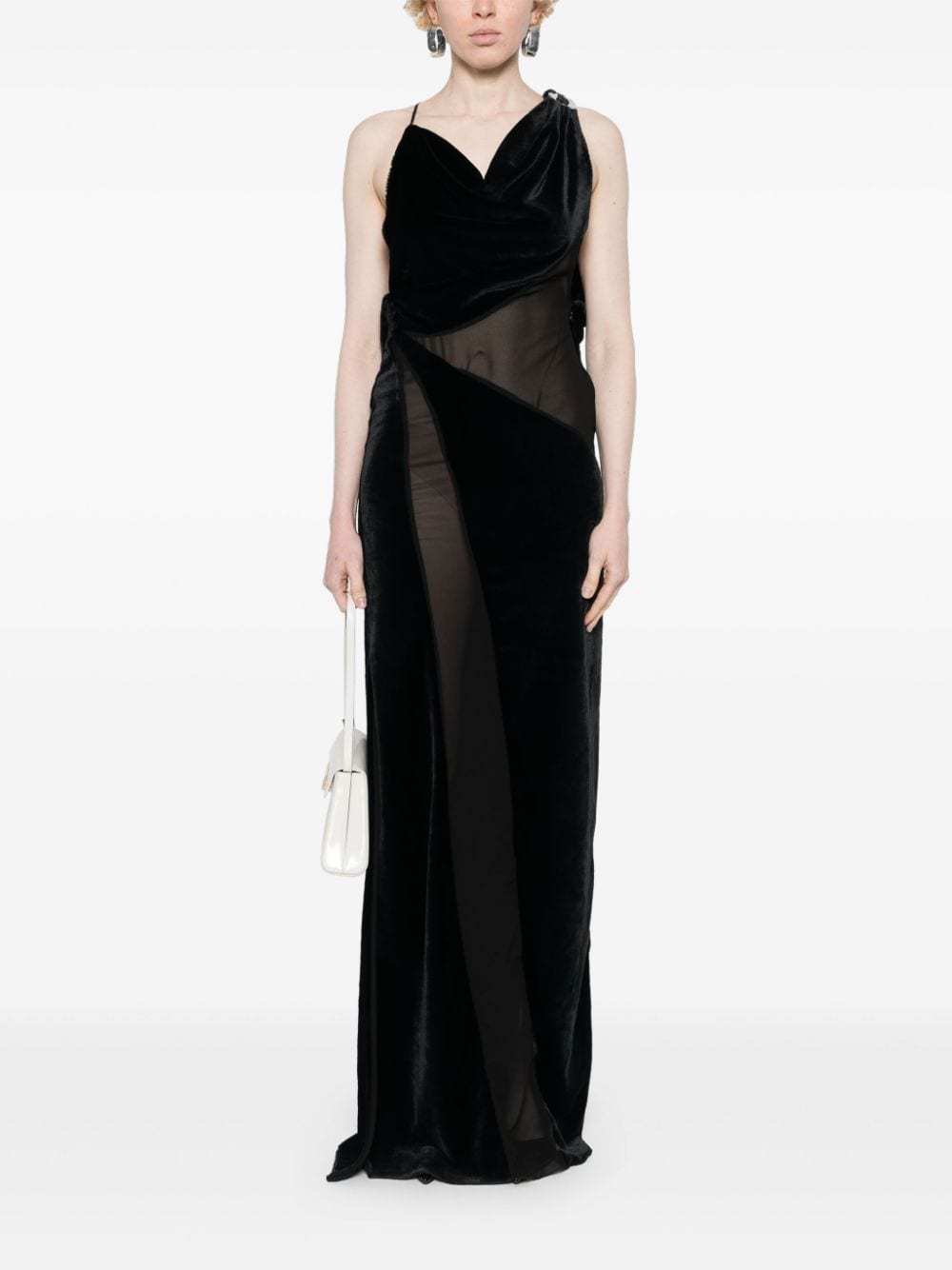 COPERNI Coperni Logo-Plaque Panelled Maxi Dress