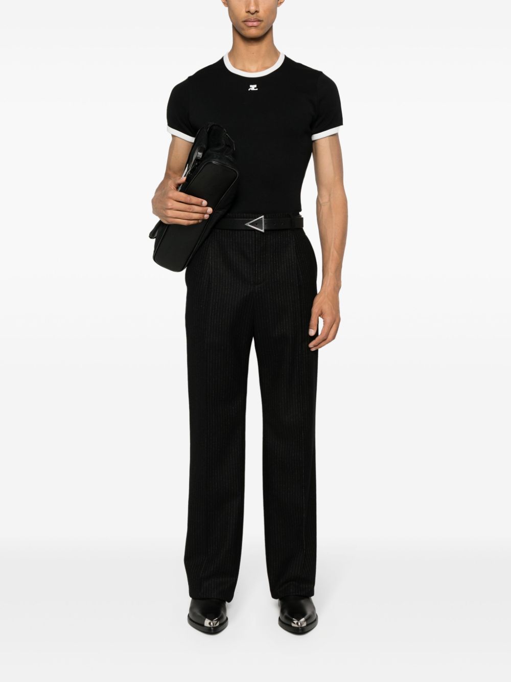 COURREGES signature contrast t-shirt