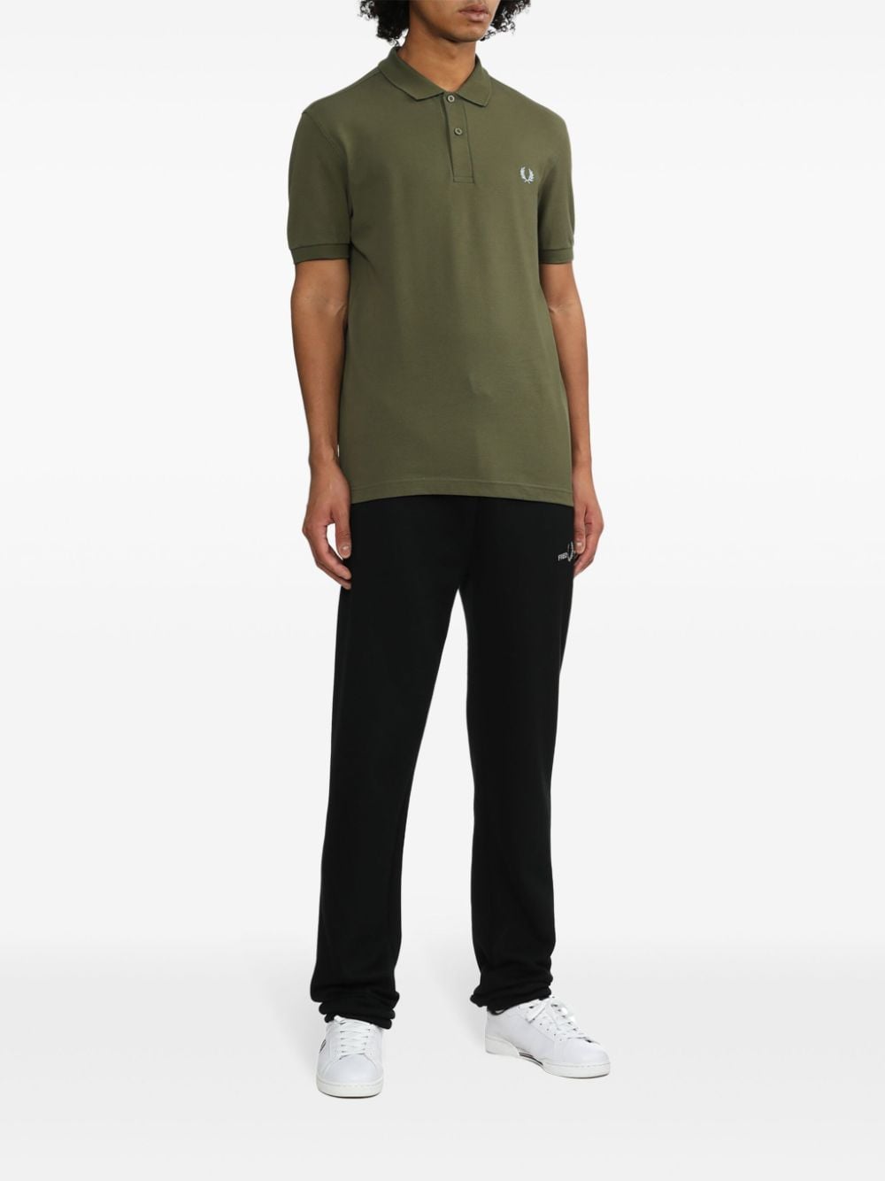 FRED PERRY logo-embroidered cotton polo shirt