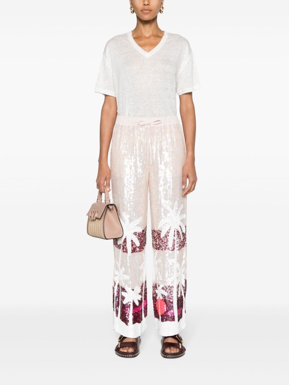 P.A.R.O.S.H P.A.R.O.S.H. Sequinned Straight-Leg Trousers