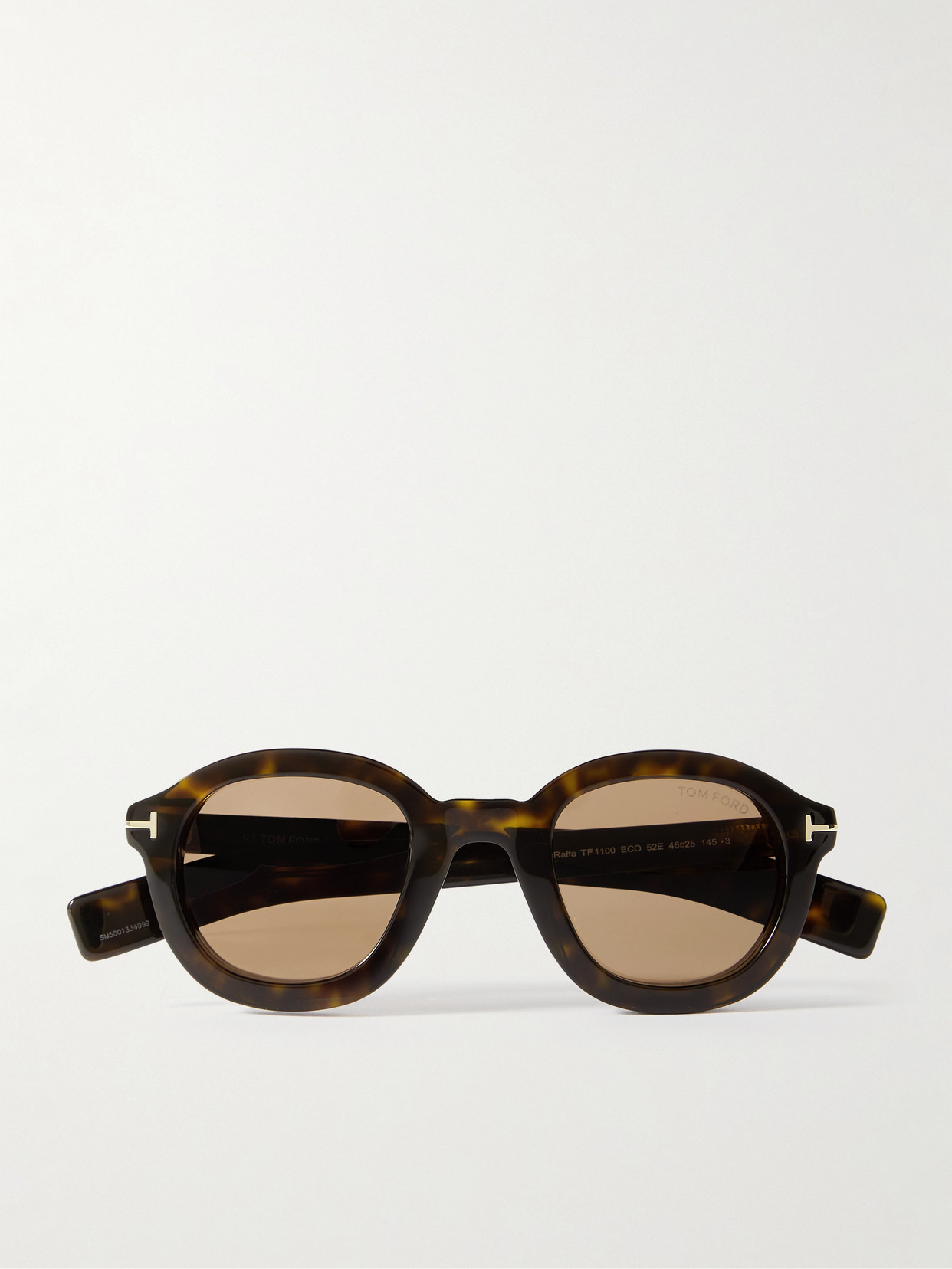 Tom Ford Raffa Round-Frame Tortoiseshell Acetate Sunglasses  display picture 1
