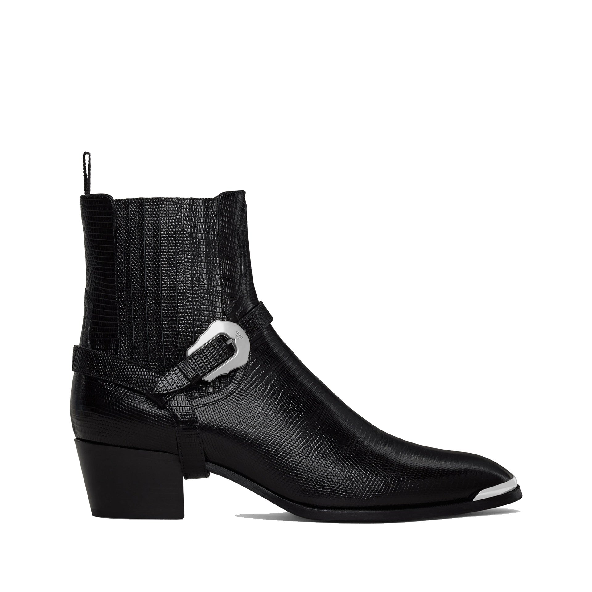 靴 23AW Celine Western Chelsea boots 44 Celine Western Chelsea Boots With Harness In Black - 40% Off