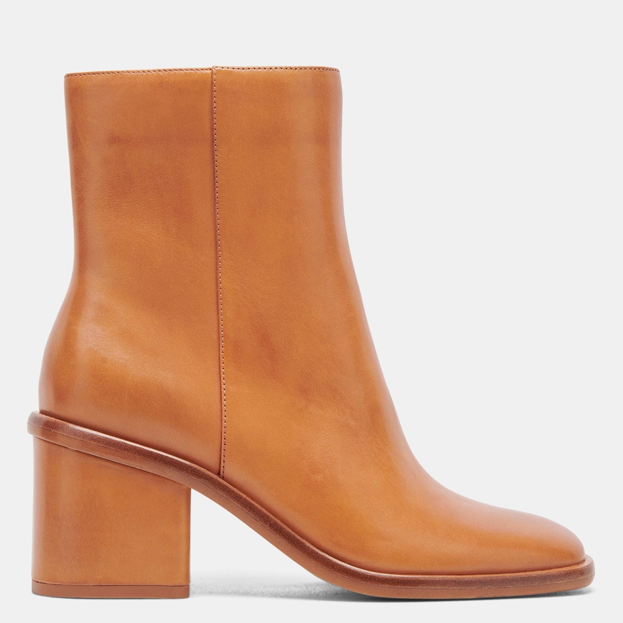 Dolce Vita Dapper Booties Tan Leather In Brown 44% Off - Main Image