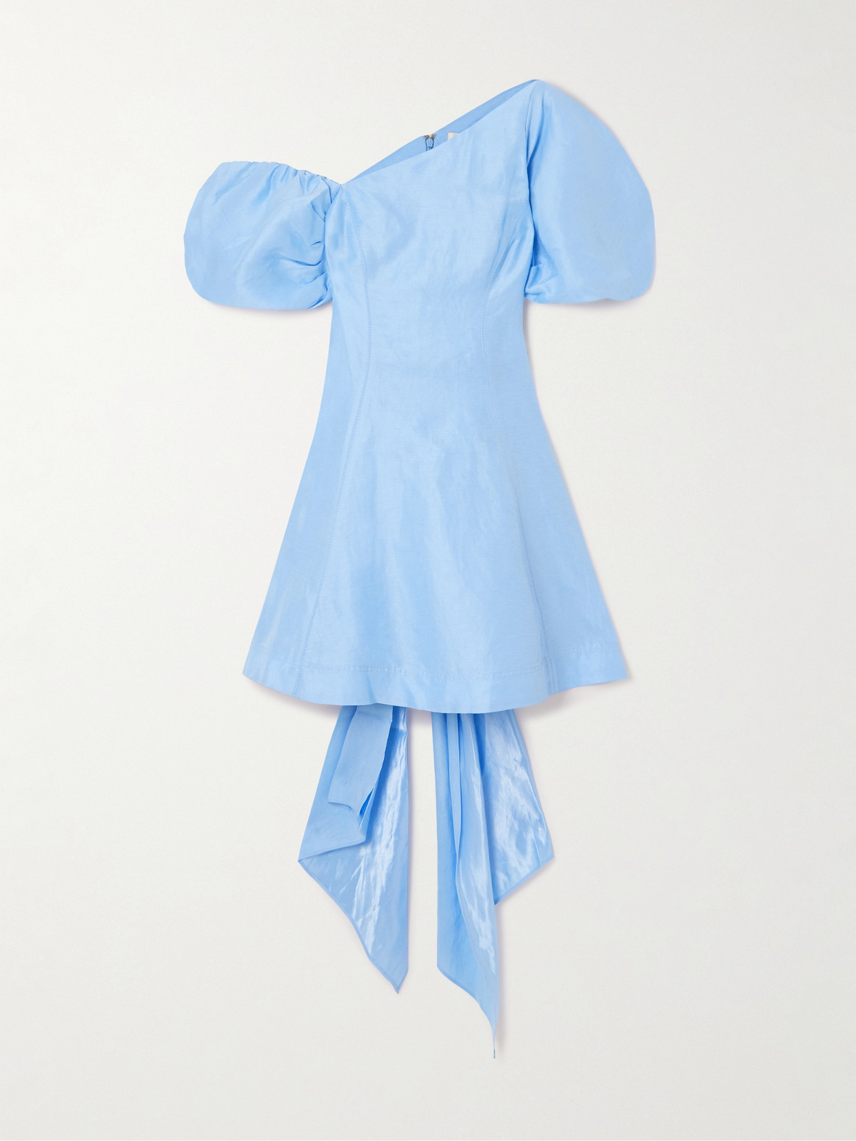 blue silk strapless mini dress Annabella Strapless Tied Back Frill Hem Mini Dress Royal Blue