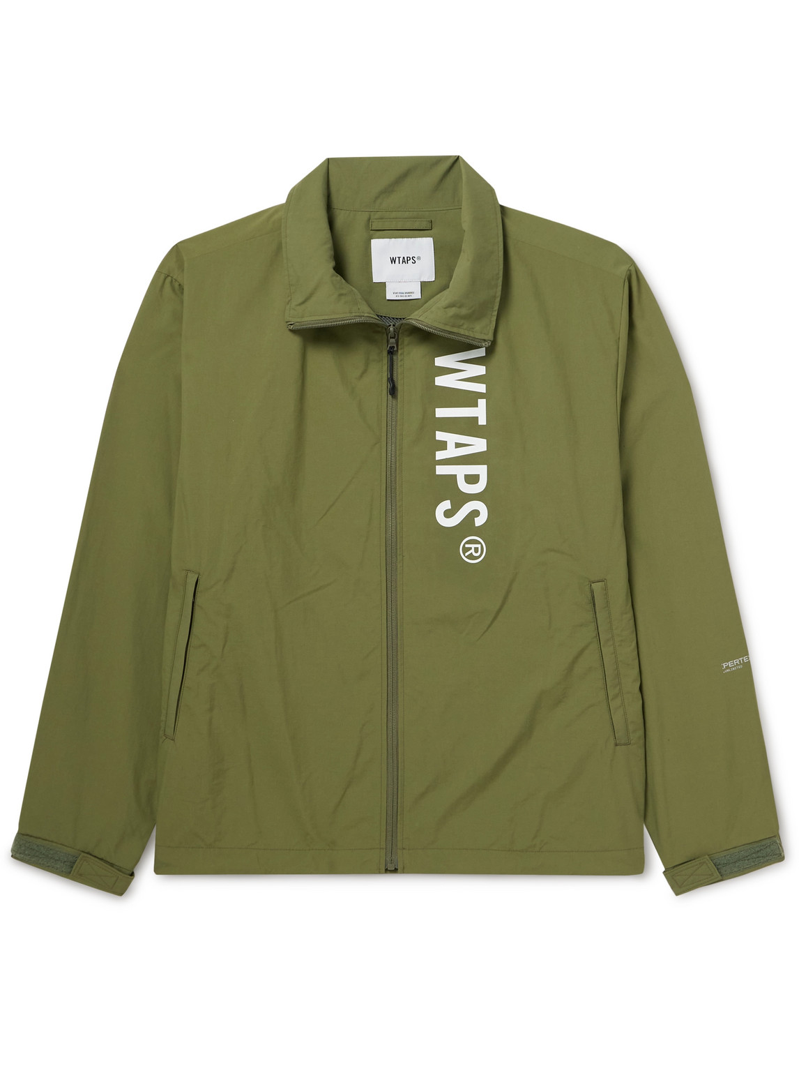 Wtaps Logo-Print Pertex® Nylon Jacket S In Green - 50% Off