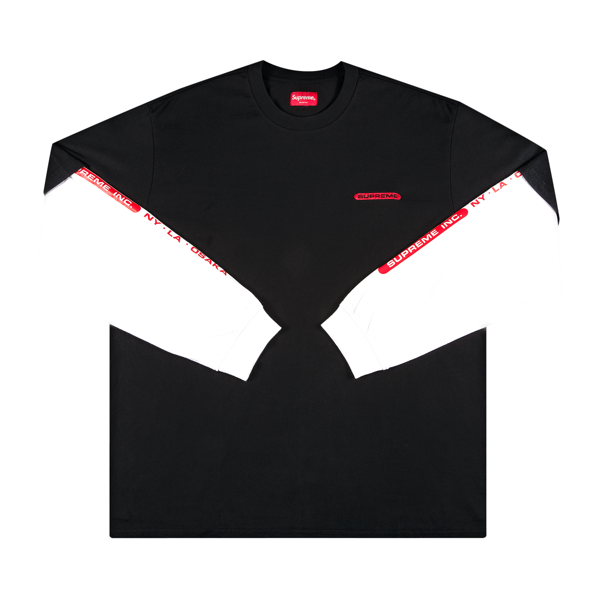 Supreme Paneled Piping Long-Sleeve Top - Black | Editorialist