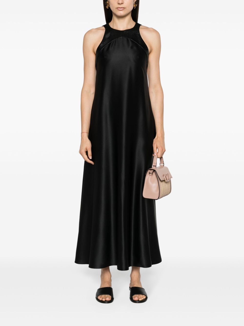 GIORGIO ARMANI Open-Back Silk Midi Dress
