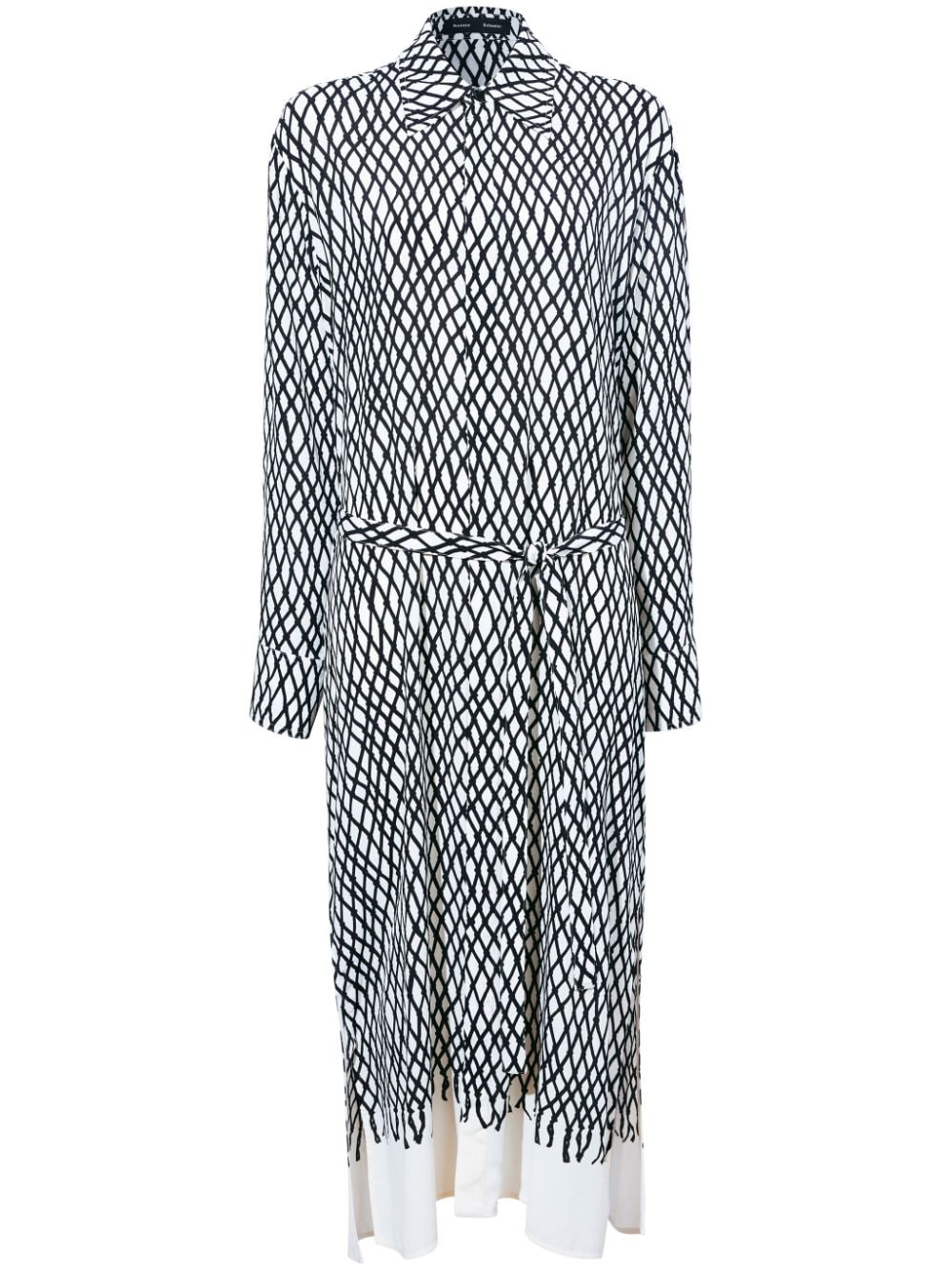 PROENZA SCHOULER Proenza Schouler Abstract-Print Midi Shirt Dress