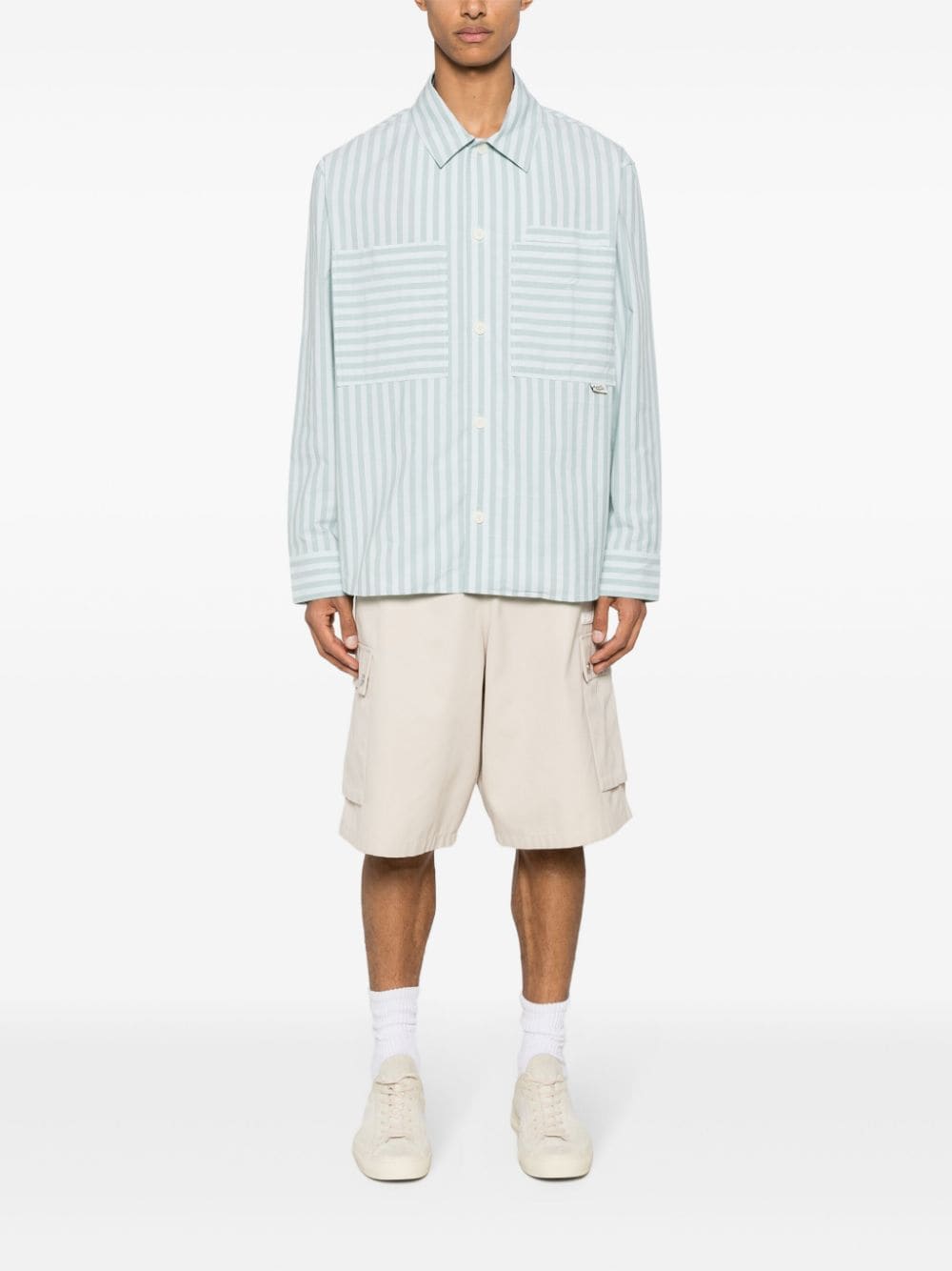 MAISON KITSUNÉ striped cotton shirt