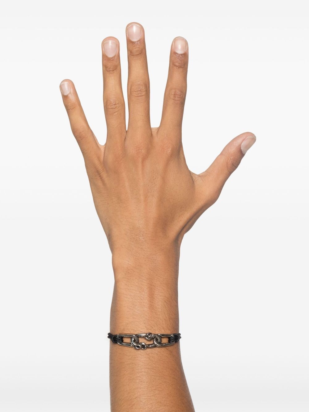 Alexander Mcqueen Snake And Skull Bracelet In Silver - 48% Off