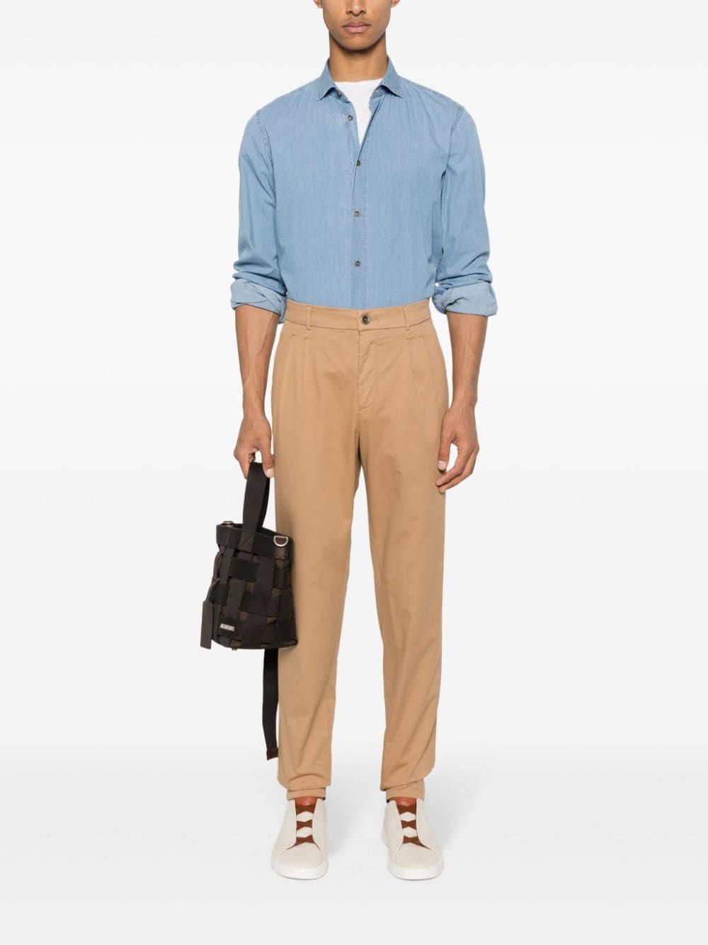 PESERICO tapered chino trousers
