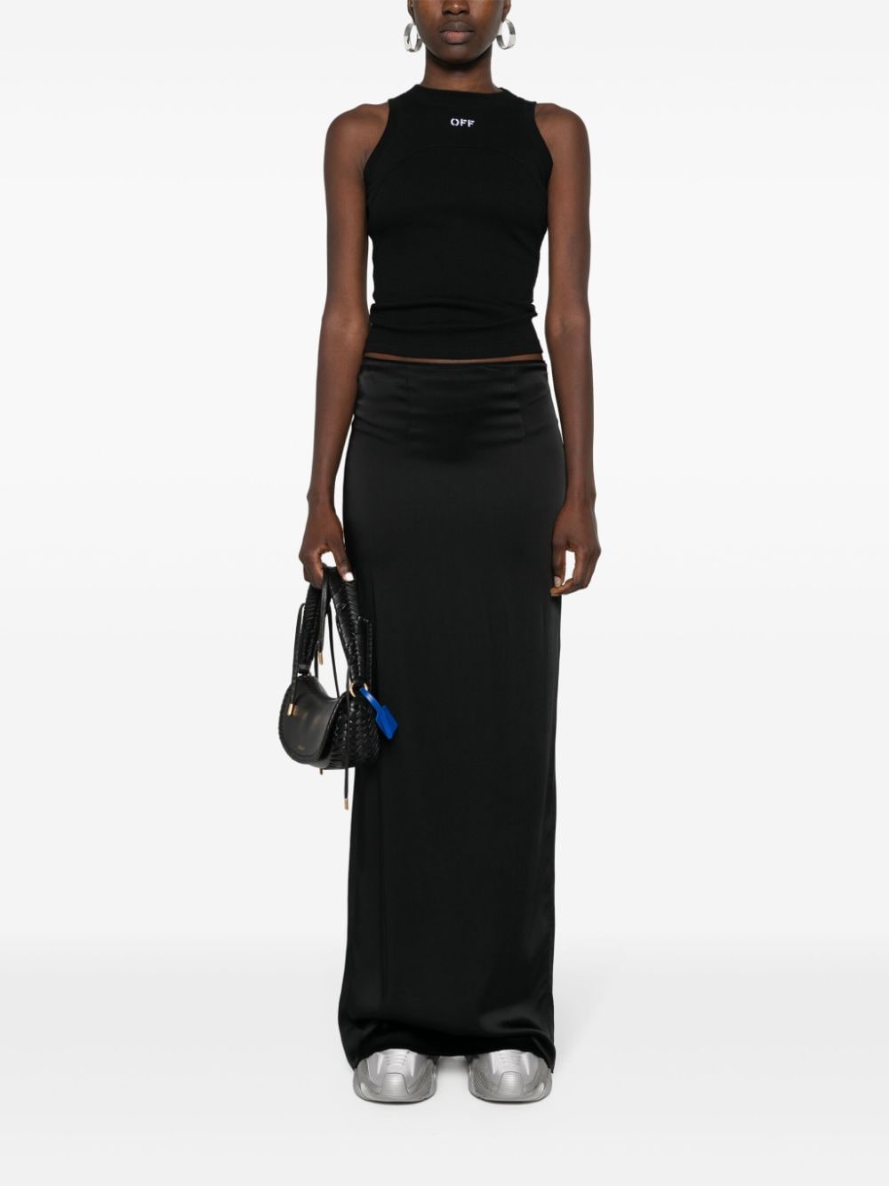 OFF-WHITE Off-White logo-embroidered ribbed tank top