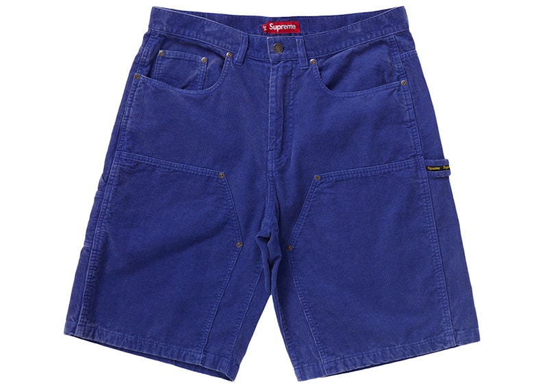 Supreme Washed Corduroy Double Knee Painter Short - Blue
