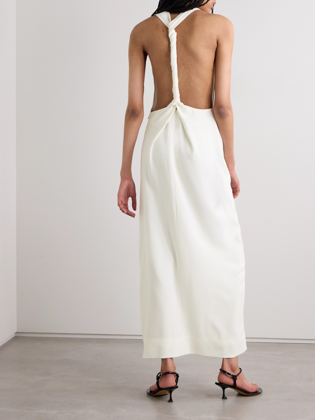 princess polly baby blue dress Proenza Schouler Selena Backless Twist Back Matte Viscose Crepe Dress -  Dresses & Skirts - Free Shipping main image 0