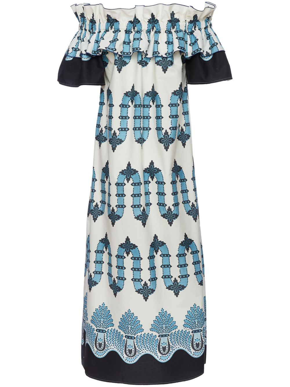 knee length dresses for ladies Dreamers & Lovers Off-Shoulder Maxi Dress Powder Blue main image 0