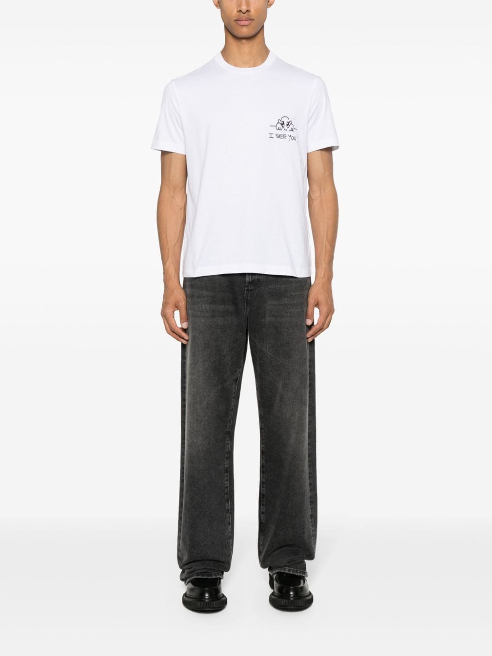 NEIL BARRETT i see you cotton t-shirt