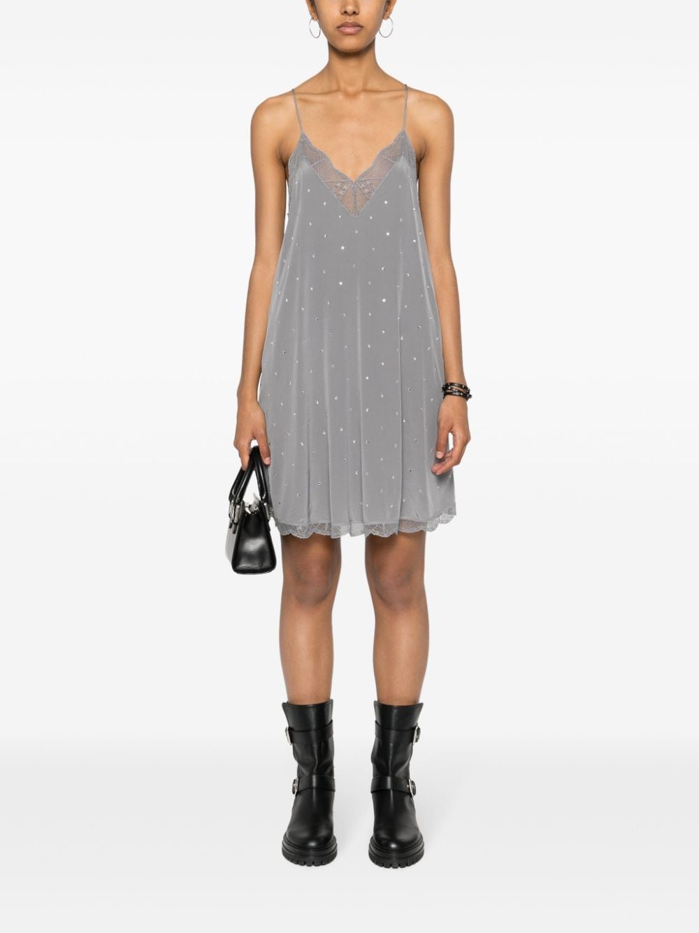 ZADIG&VOLTAIRE Zadig&Voltaire Ristyz Rhinestone-Embellished Mini Dress