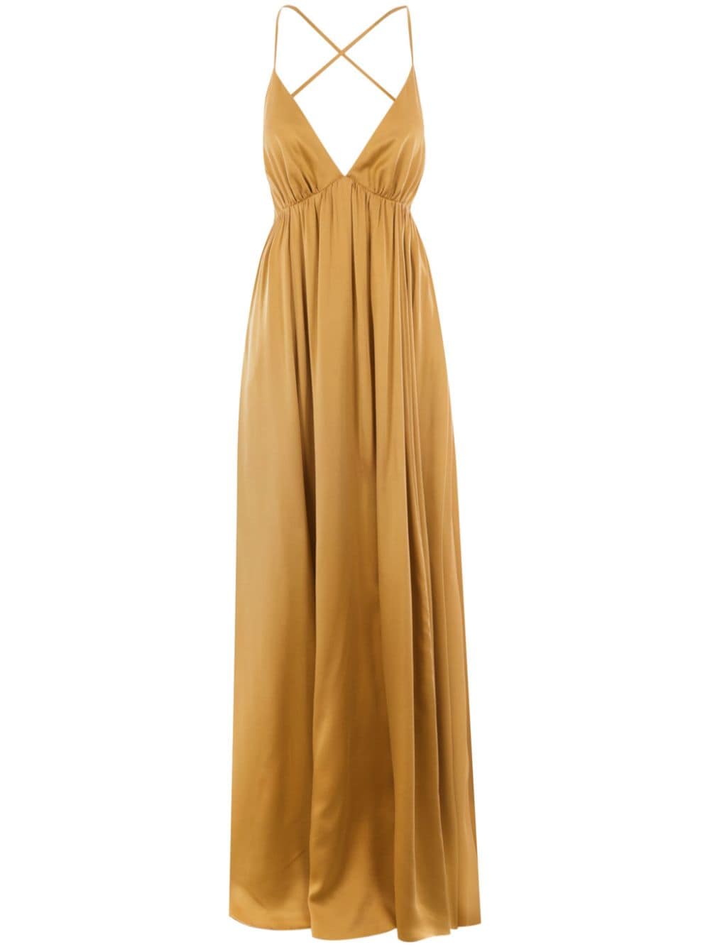 Zimmermann V-Neck Silk Maxi Dress In Yellow - 46% Off | Editorialist