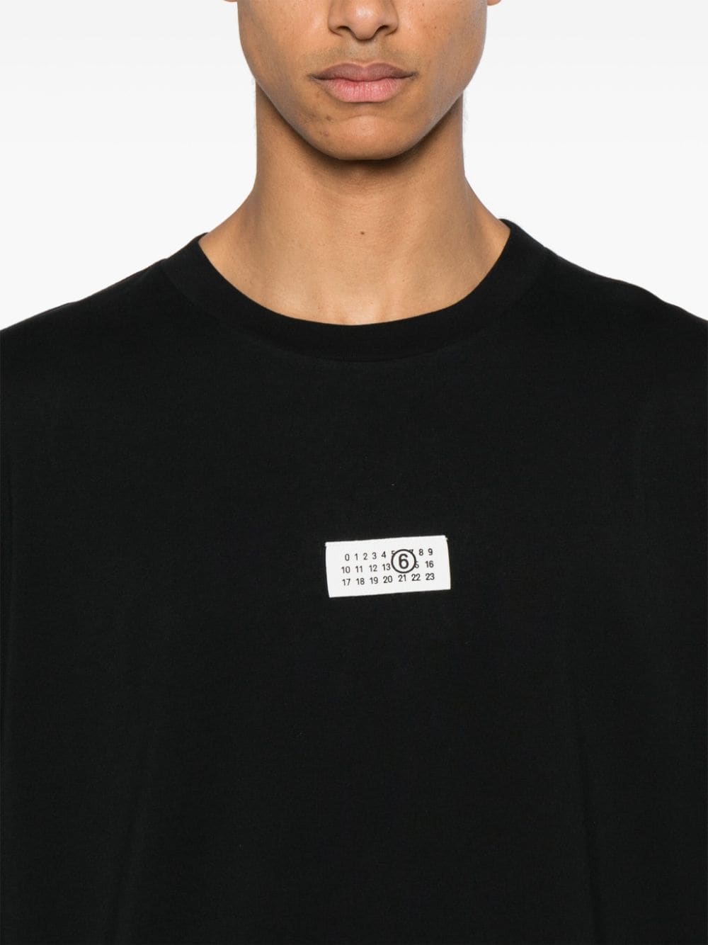 MAISON MARGIELA Numbers-tag Long-sleeve T-shirt - Black | Editorialist