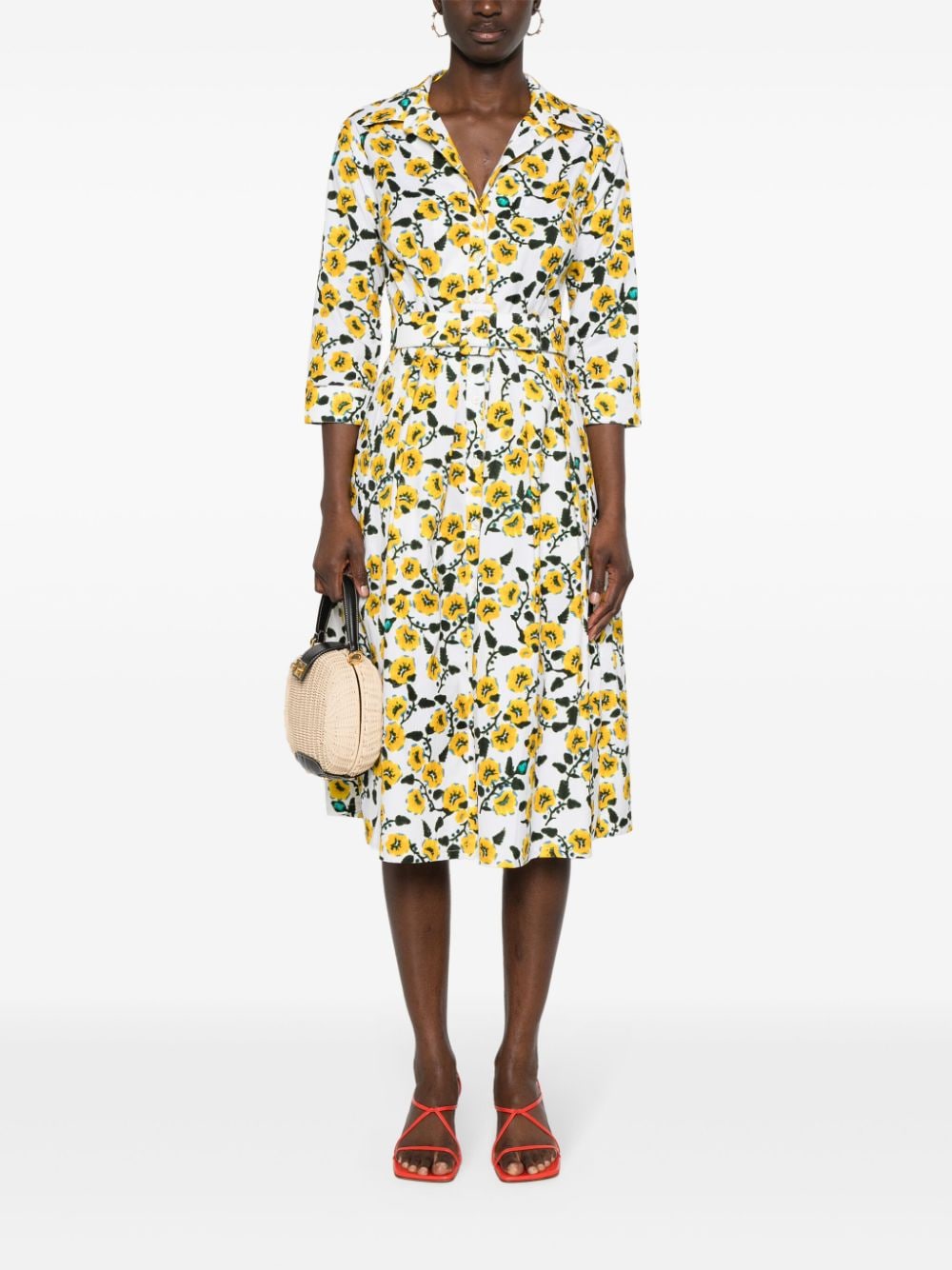 SAMANTHA SUNG Samantha Sung Audrey Midi Shirt Dress