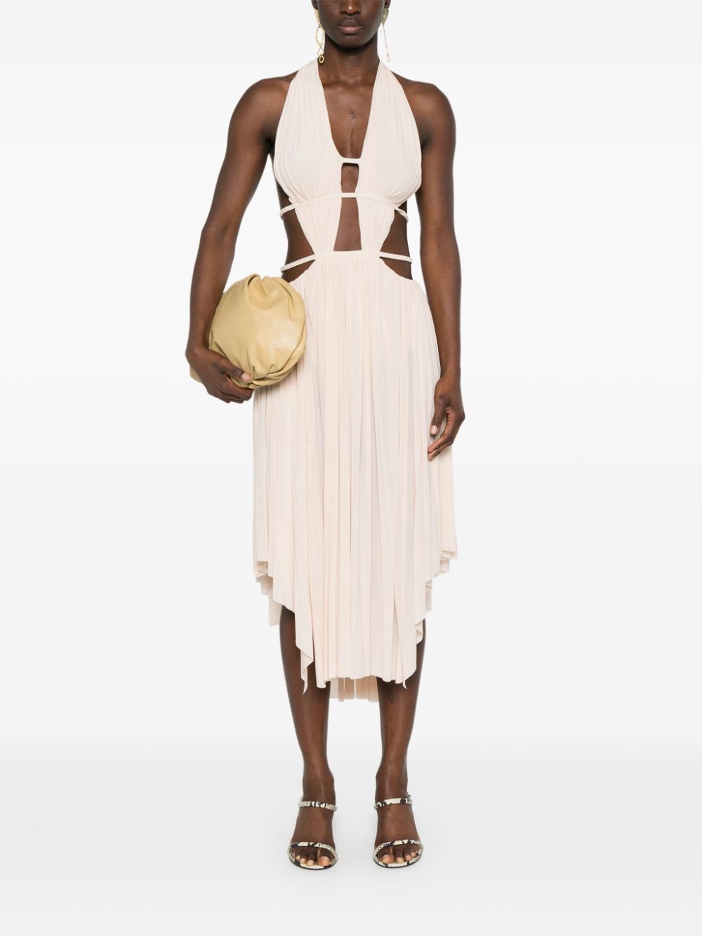 PHILOSOPHY DI LORENZO SERAFINI Philosophy Di Lorenzo Serafini Cut-Out Draped Midi Dress