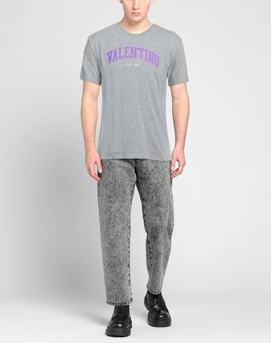 VALENTINO man t-shirt grey size m cotton