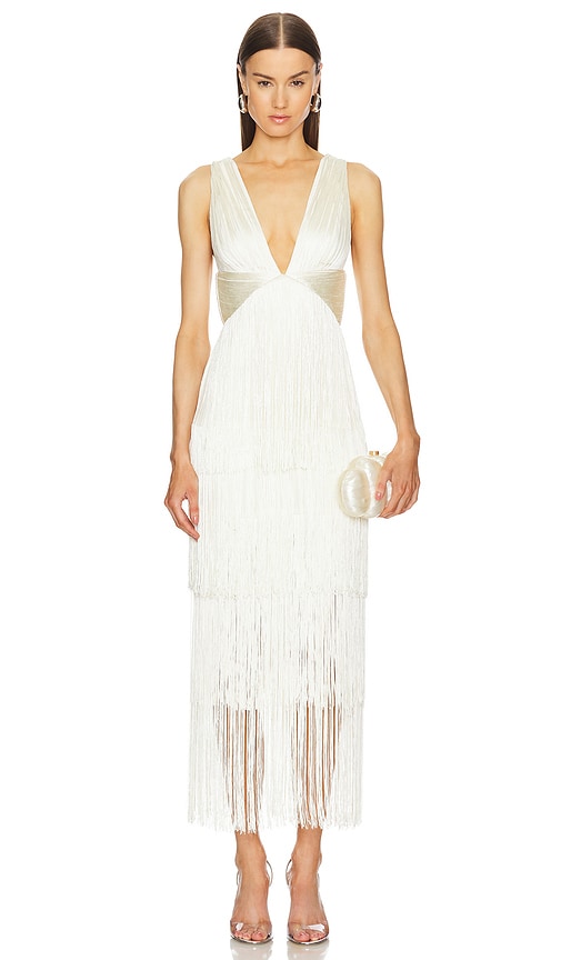Michael Costello Skylar Maxi Dress In Ivory - 28% Off | Editorialist