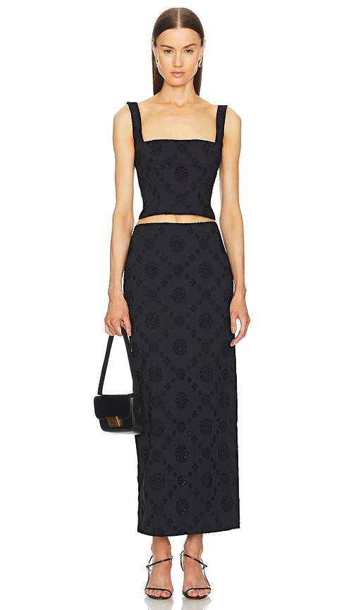 HELSA Eyelet Corset Top