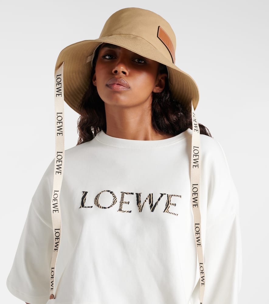 Loewe Logo Bucket Hat - White | Editorialist display picture 3