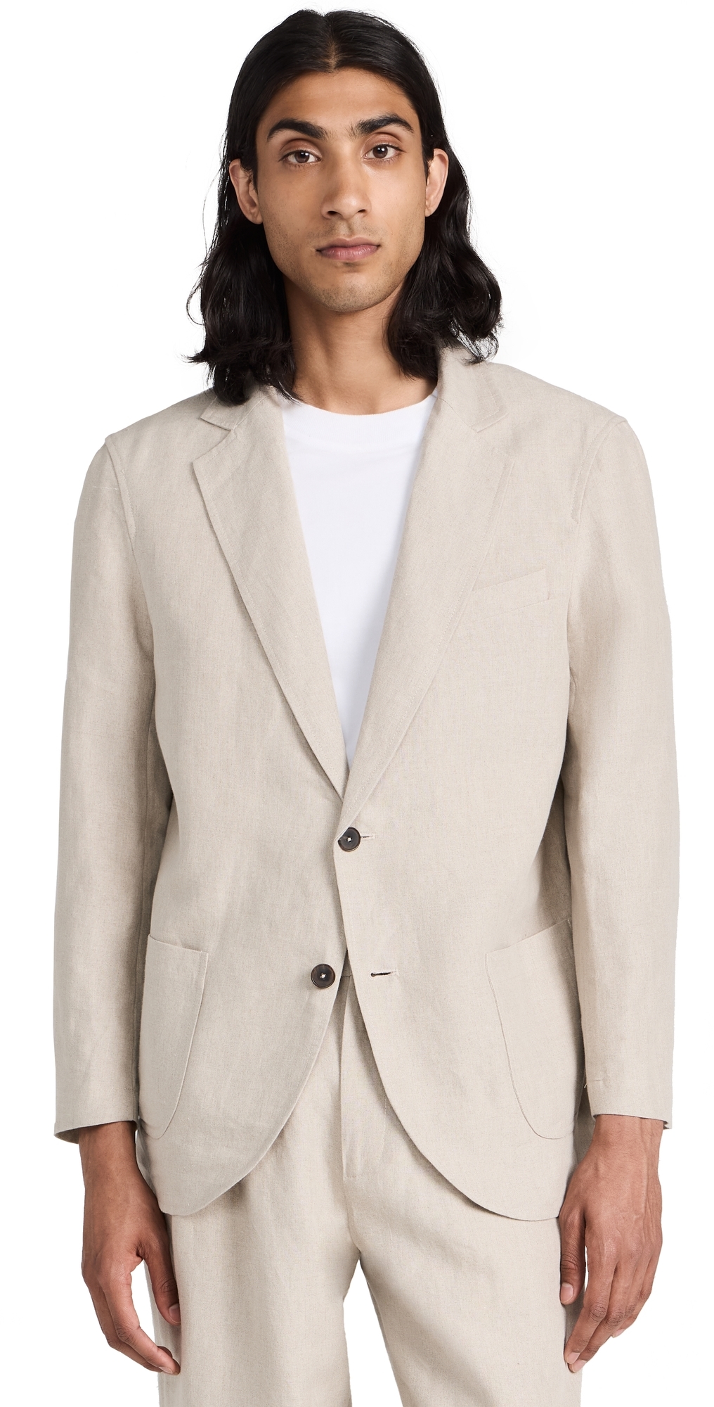 De Bonne Facture Linen Essential Jacket - Undyed Flax | Editorialist