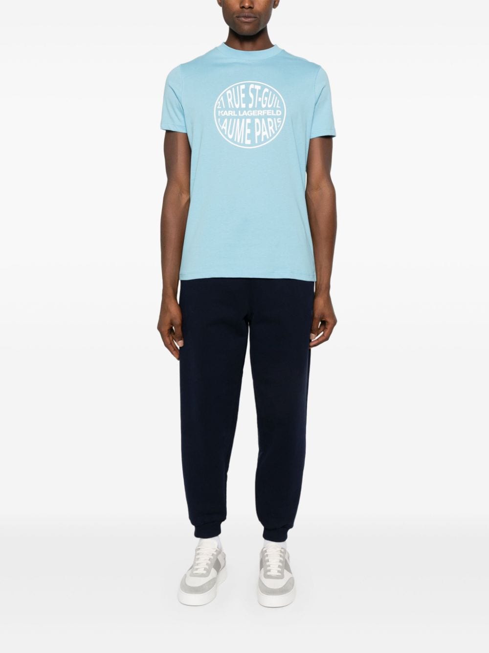KARL LAGERFELD logo-tape cotton t-shirt
