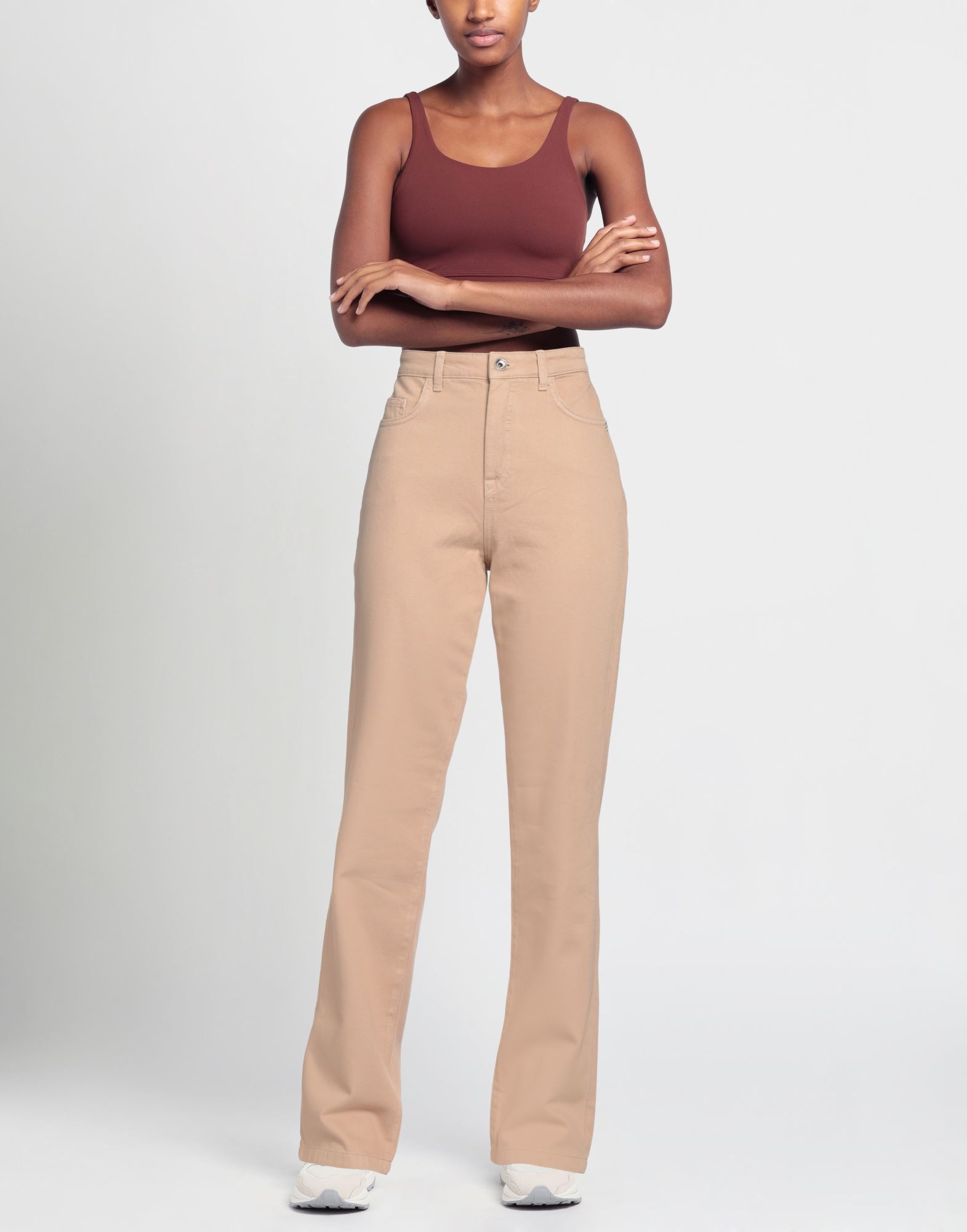 PATRIZIA PEPE PATRIZIA PEPE Sand Cotton Boot-Cut Jeans