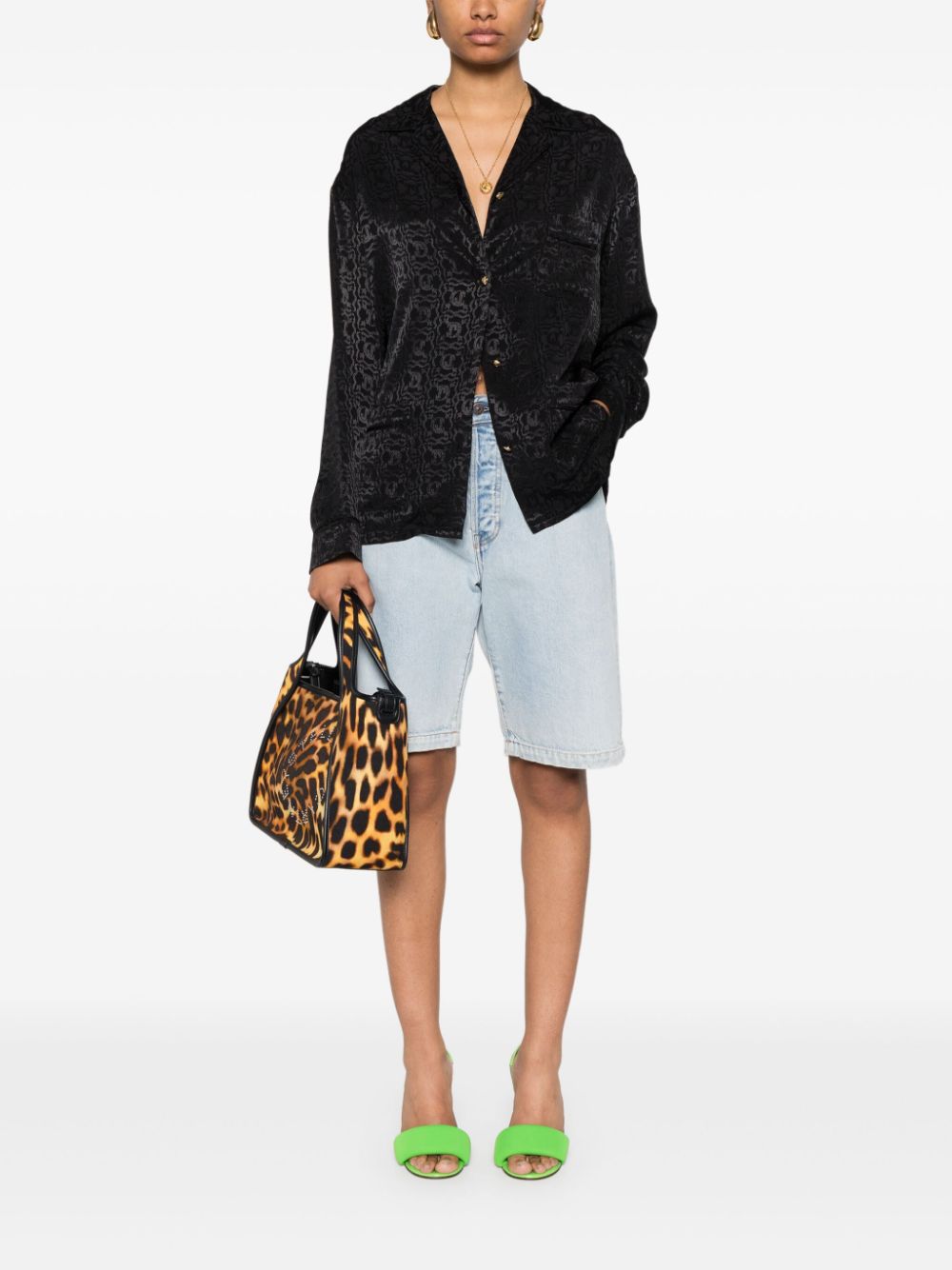 JUST CAVALLI Just Cavalli logo-jacquard shirt