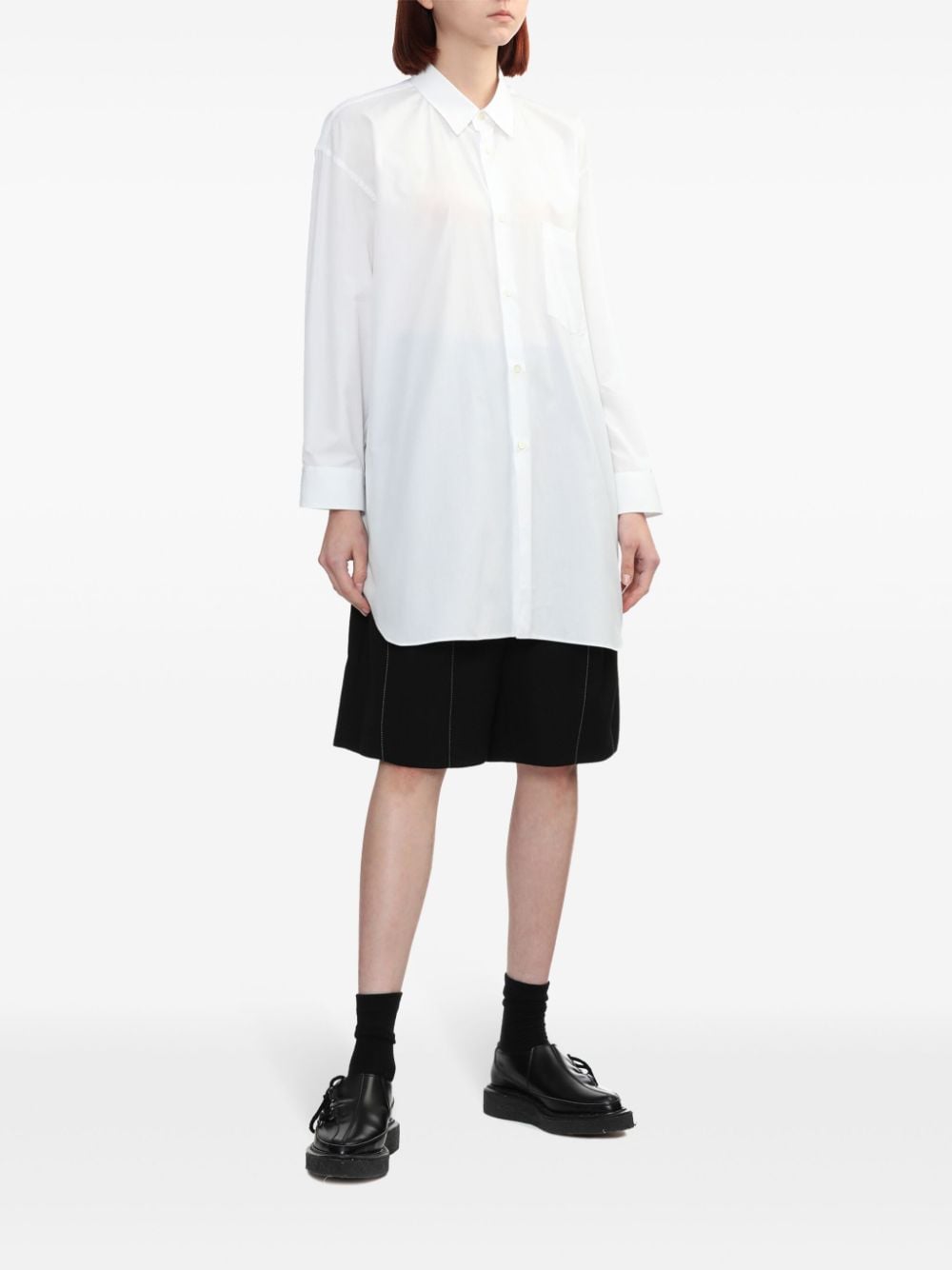 COMME DES GARÇONS Black Comme Des Garçons Drop-Shoulder Cotton Shirt
